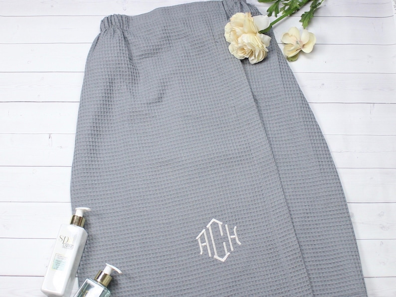 Monogram Towel Wrap - Monogrammed Waffle Weave Towel Wrap - Graduation ...