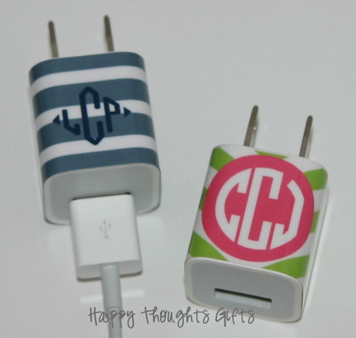 Custom Monogram Iphone Charger Wrap - Etsy