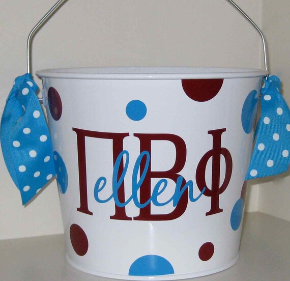 Items similar to Pi Phi 5-quart bucket - Great Greek Gift - Sorority ...