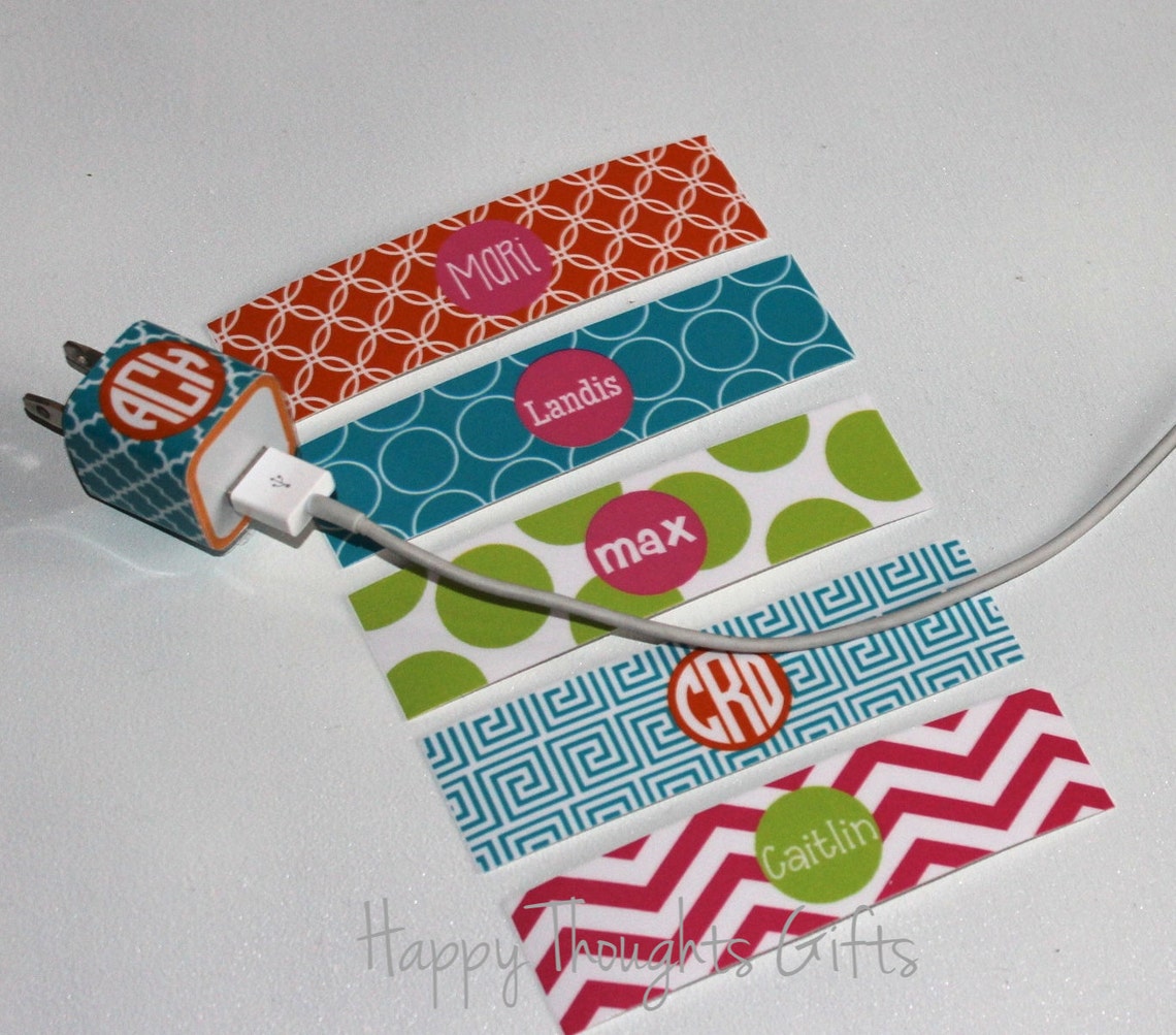 Custom Monogram Iphone Charger Wrap - Etsy