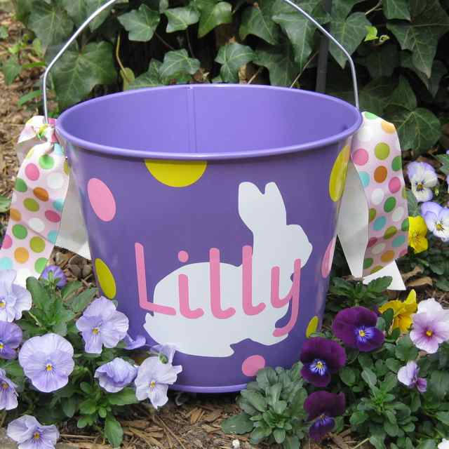 Personalized Bucket 5 quart Bucket Monogram storage bucket | Etsy