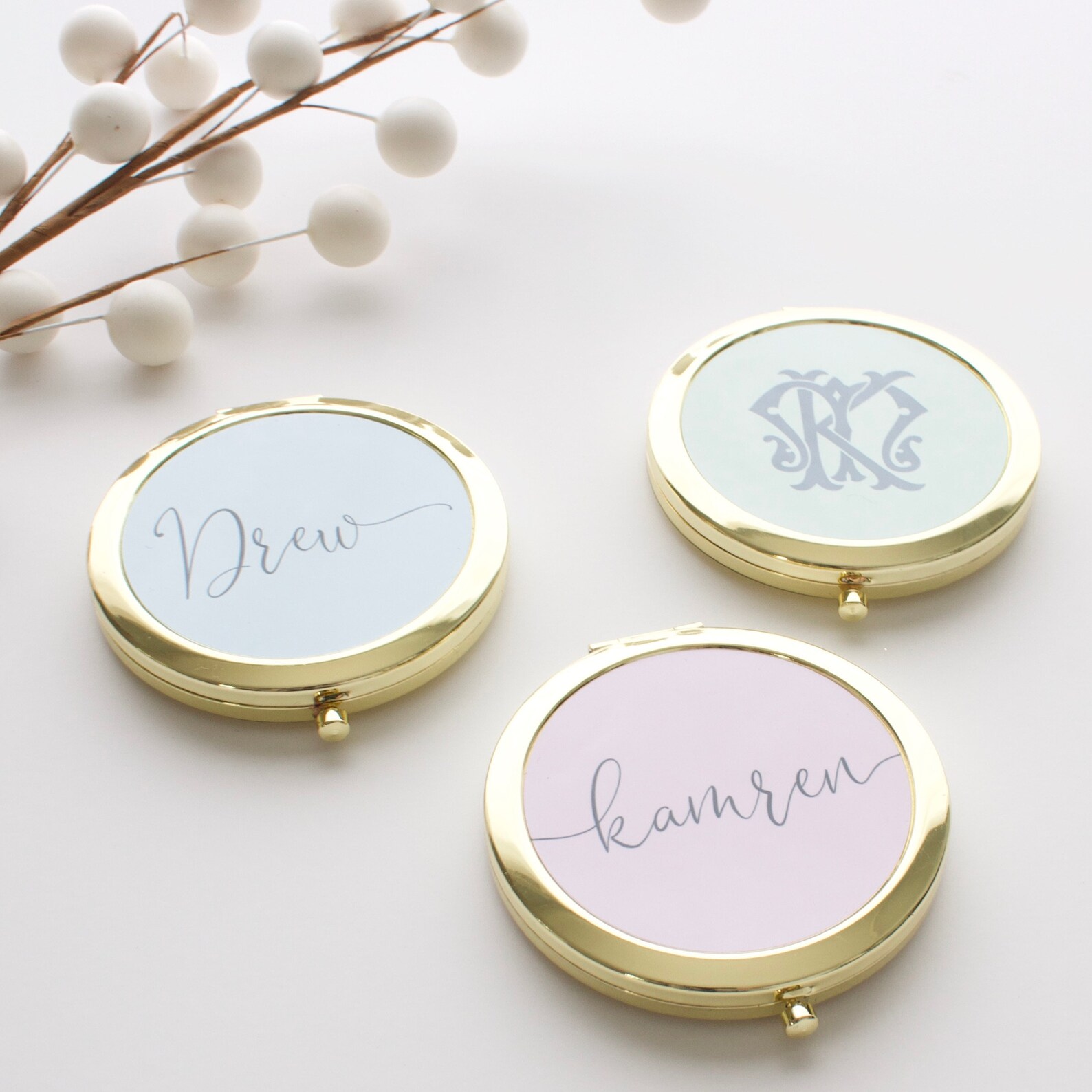 Personalized Compact Mirror - Pocket Mirror - Personalized Gift ...