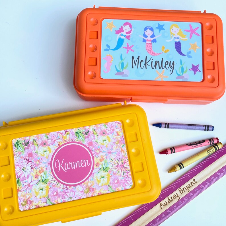 Personalized School Box Kids Children Pencil Box Craft - Etsy