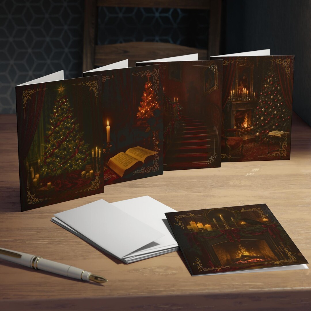 Gothmas Gothic Christmas Cards, Unique Holiday Stationery Set - Etsy