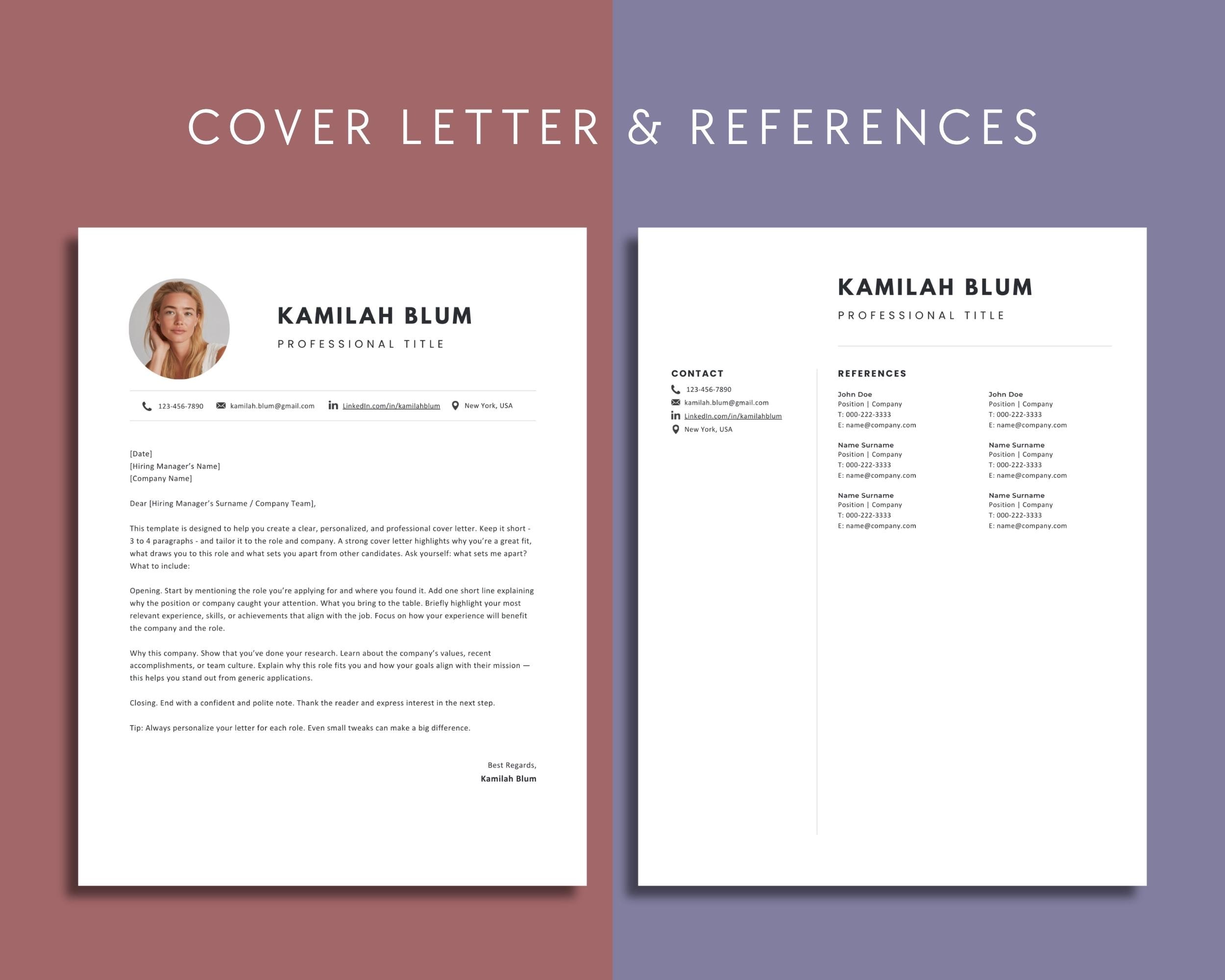 Editable Executive Resume Template Canva, Professional Marketing CV ...
