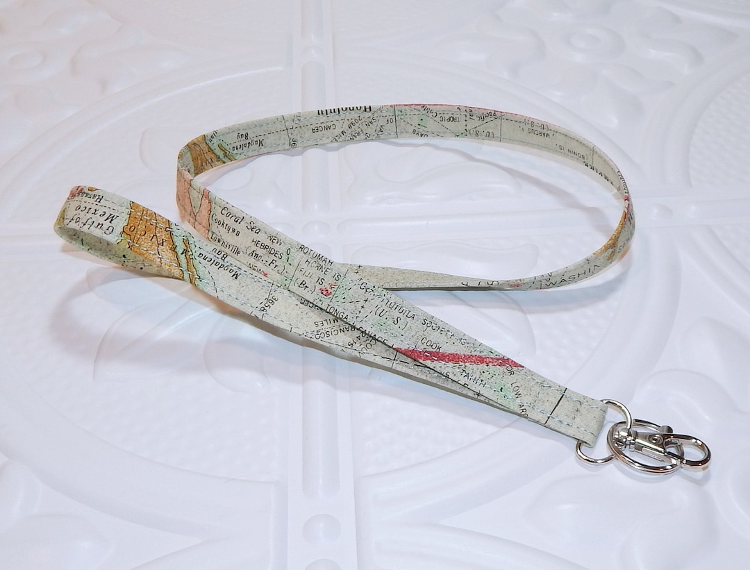 Map Lanyard, Travel Lanyard for Keys, Cruise Lanyard, Teacher Lanyard ...