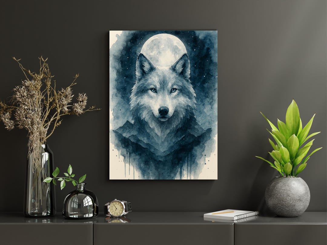 Wolf Wall Artful | Printable Wall Art | Wolf Wall Decoration | Wolf ...