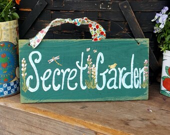 Secret garden sign | Etsy