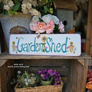 Custom Garden Shed Sign: Rustic Wooden Outdoor Decor - Etsy