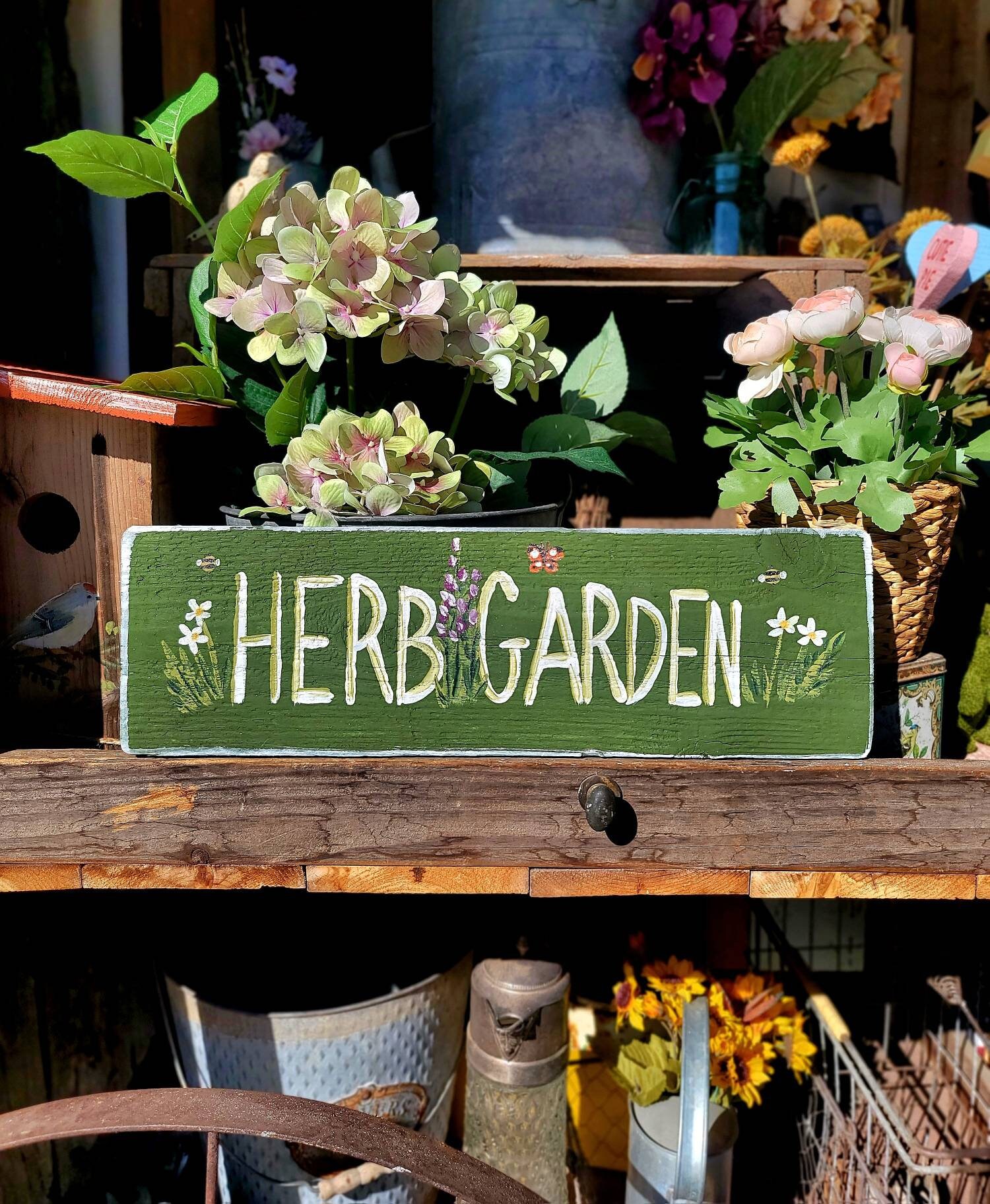Herb garden,garden gift,garden decor,rustic sign wood,outdoor custom ...