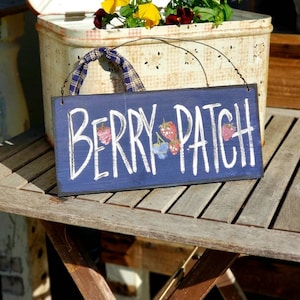 Berry Patch Sign,custom Wood Sign Outdoor,custom Wood Sign,outdoor ...