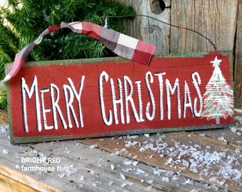 Rustic Christmas Sign - Etsy