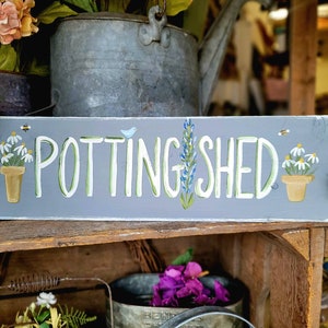 Potting Shed,garden Gift,wooden Garden Sign,rustic Garden Sign,unique ...