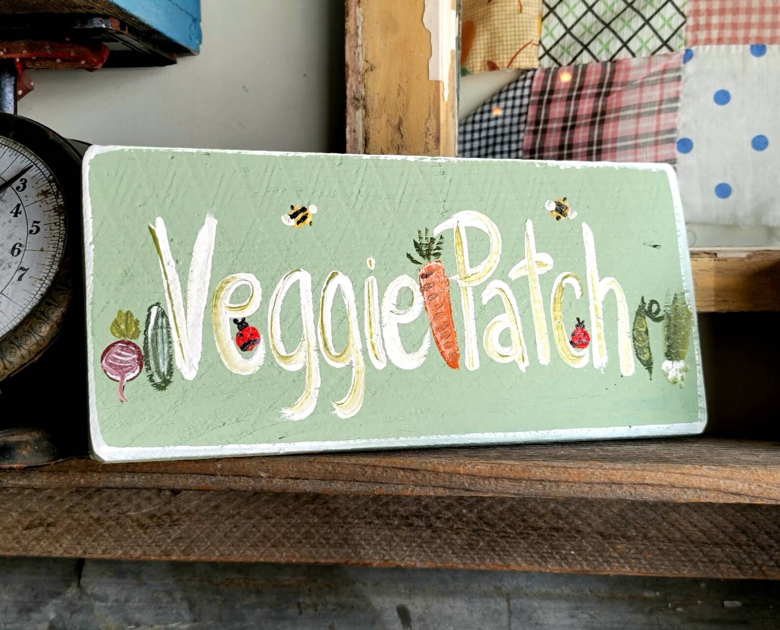 Veggie patch signcustom wood sign outdoorvegetable garden | Etsy