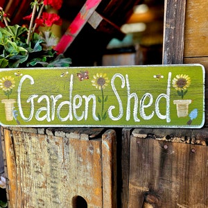 Custom Garden Shed Sign: Rustic Wooden Outdoor Decor - Etsy