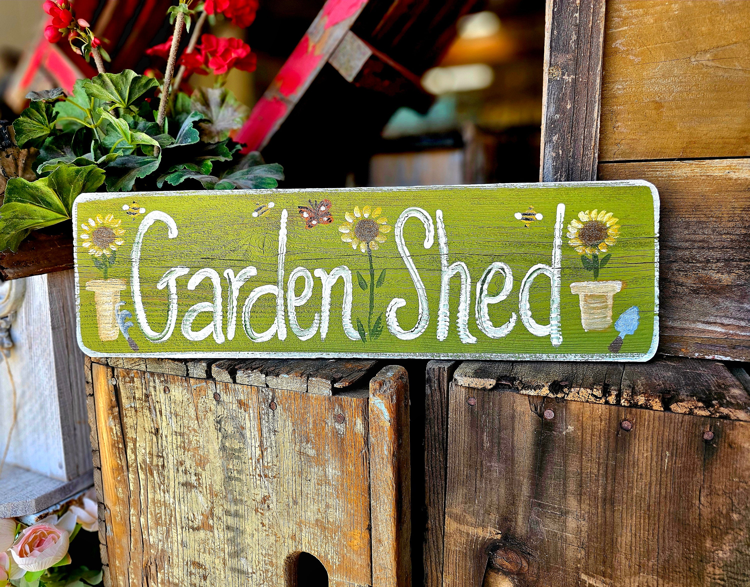 Custom Garden Shed Sign: Rustic Wooden Outdoor Decor,garden Sign - Etsy