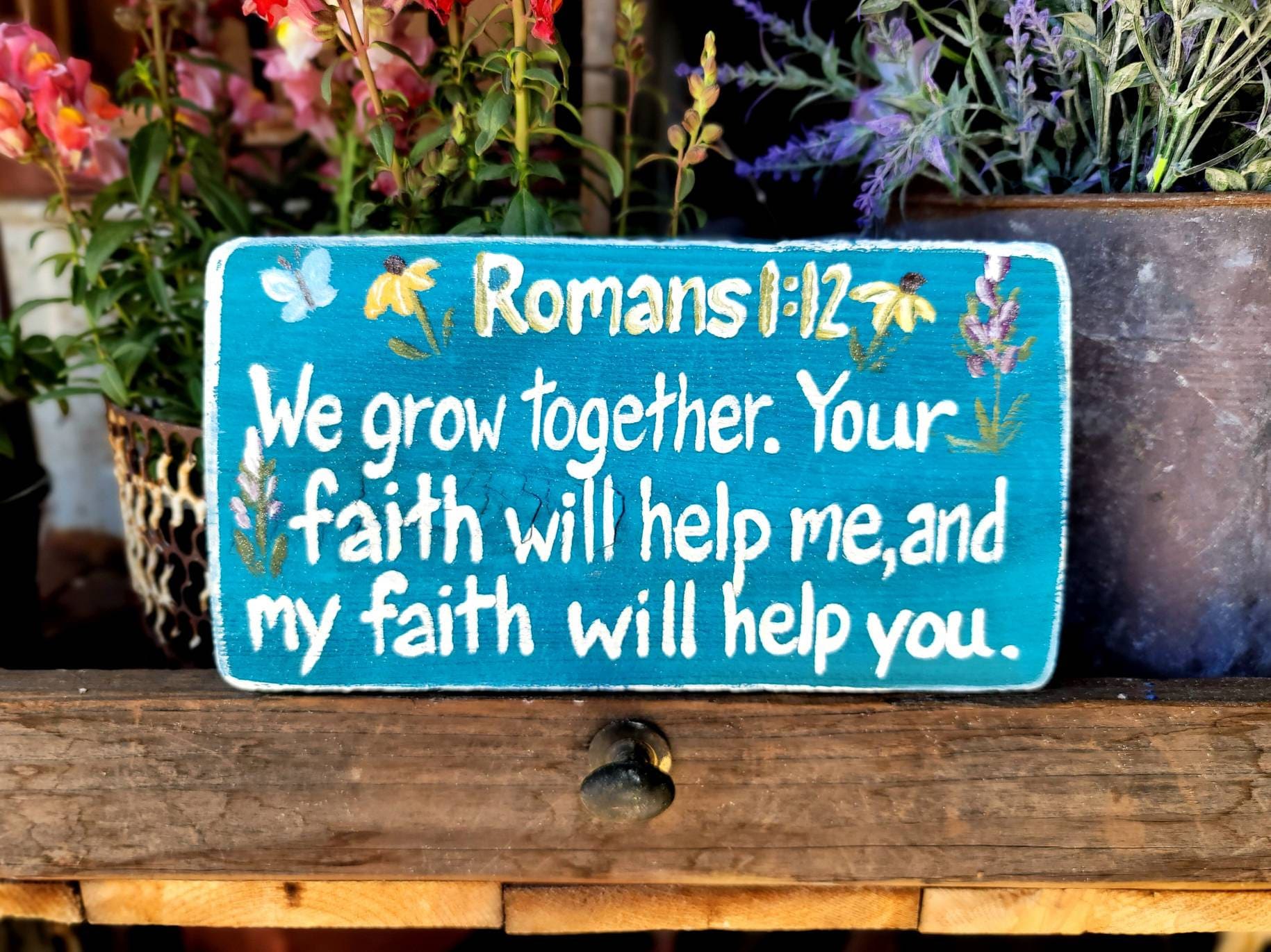 garden sign,custom sign outdoor,Bible verse sign,scripture quote sign ...
