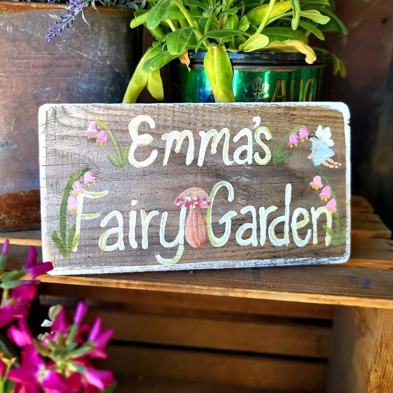 Wood Garden Signsrustic Home Decorfairy Garden Decoroutdoor - Etsy