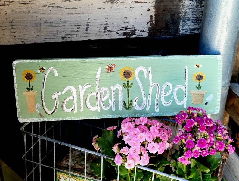 Custom Garden Shed Sign: Rustic Wooden Outdoor Decor,garden Sign - Etsy