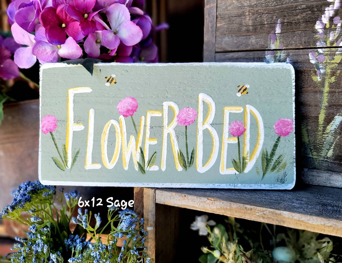 Personalized Decor,flower Bed Garden Sign,garden Gift,custom Garden ...