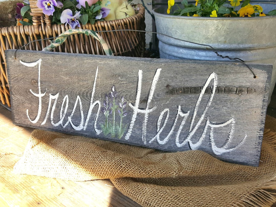 Herb Garden Sign,garden Gift,custom Sign Outdoor,garden Decor,garden ...