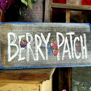Berry Patch Sign,custom Wood Sign Outdoor,custom Wood Sign,outdoor ...