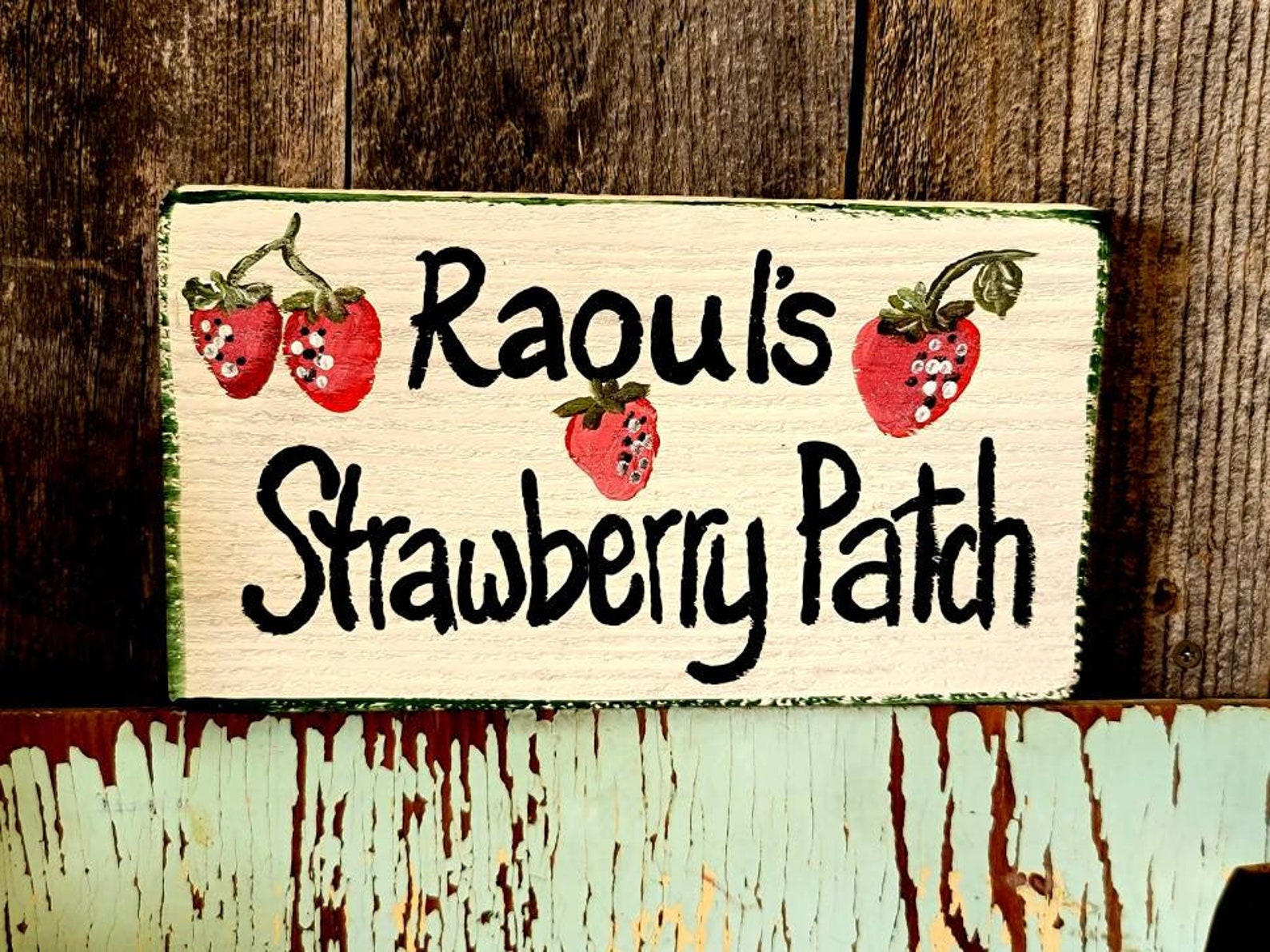 Strawberry Patch Wood Signstrawberry Decoroutdoor Wood - Etsy