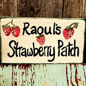 Strawberry Patch Wood Signstrawberry Decoroutdoor Wood - Etsy