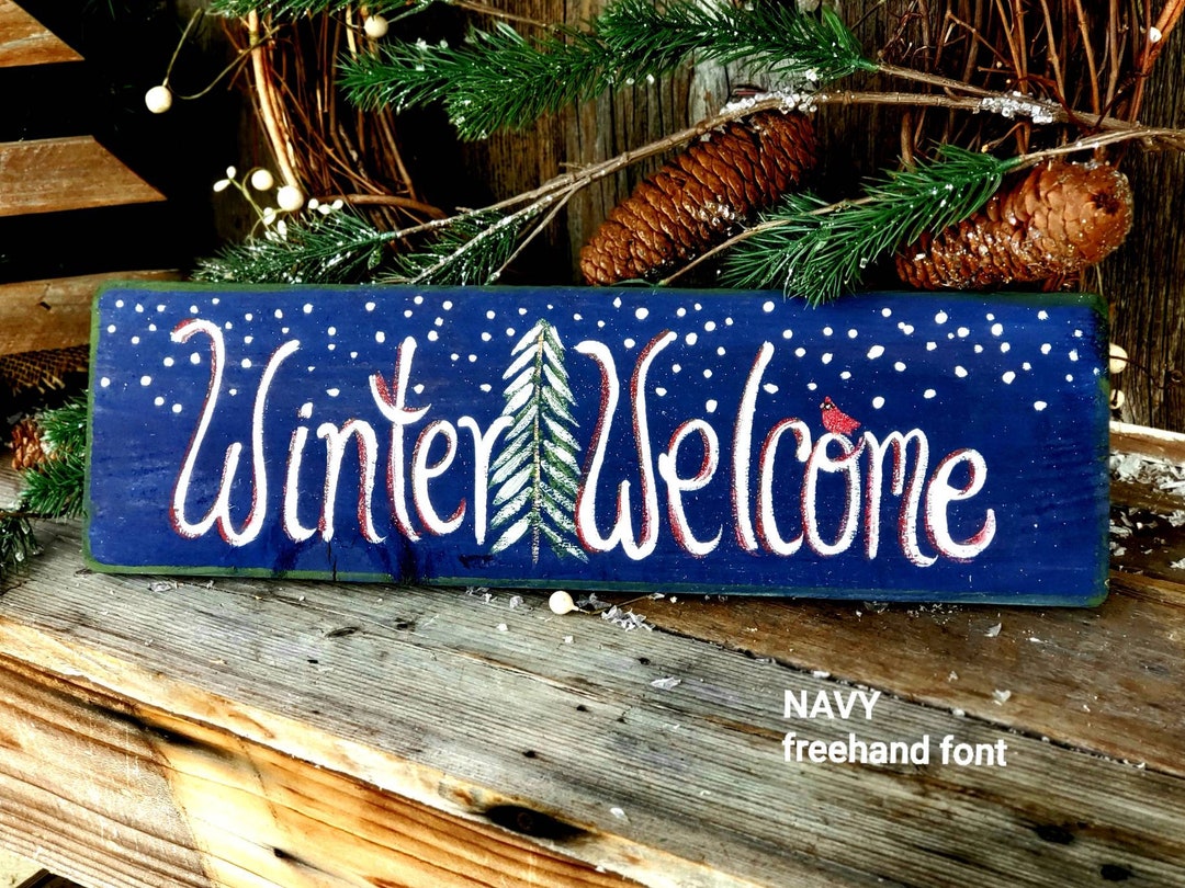 Winter Welcome Sign rustic Winter Sign custom Sign winter Wood Sign winter-welcome-sign-rustic-winter-sign-custom-sign-winter-wood-sign