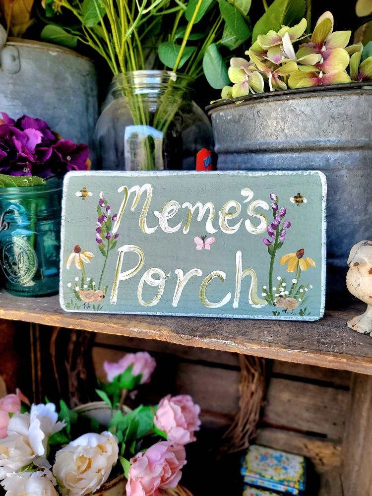 Personalized Family Name Sign: Hand Painted Reclaimed Wood Garden Decor ...