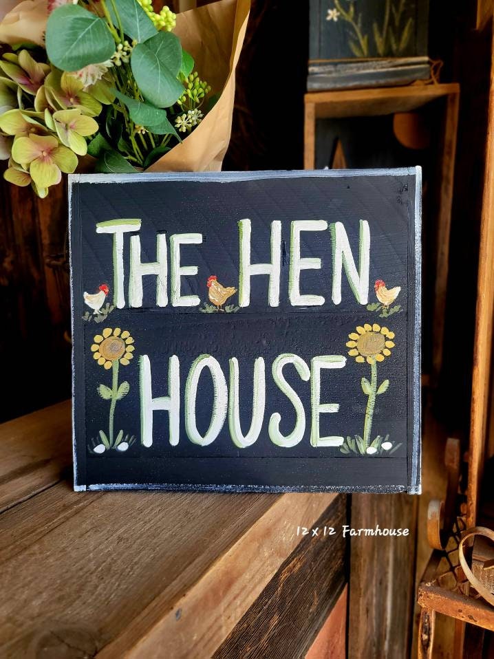 Large custom outdoor/indoor wood sign for home and garden. Handpainted ...