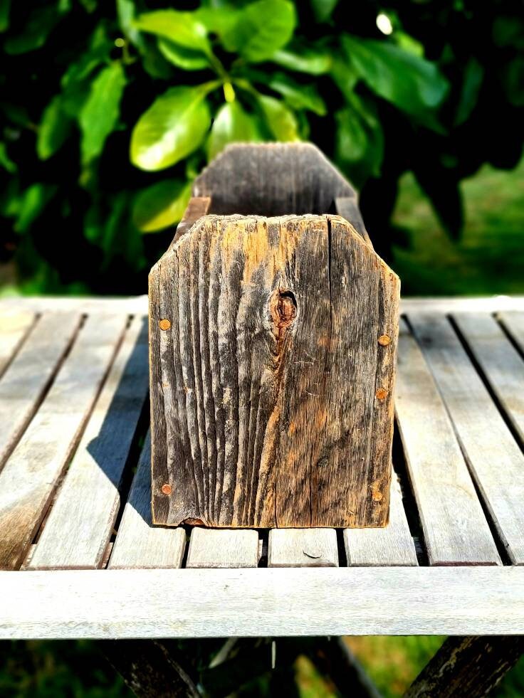 Rustic wood garden box,farmhouse centerpiece,wood planter box,Mason jar ...