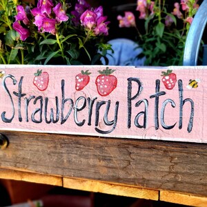 Strawberry Patch Wood Signstrawberry Decoroutdoor Wood - Etsy