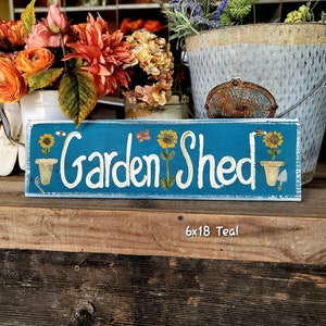 Custom Garden Shed Sign: Rustic Wooden Outdoor Decor - Etsy
