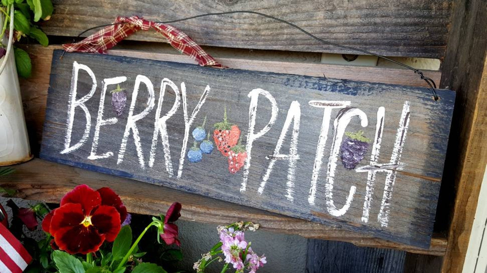 Berry Patch Signcustom Wood Sign Outdoorcustom Wood - Etsy