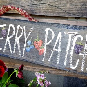Berry Patch Sign,custom Wood Sign Outdoor,custom Wood Sign,outdoor ...