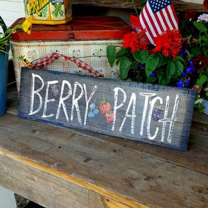 Berry Patch Sign,custom Wood Sign Outdoor,custom Wood Sign,outdoor ...