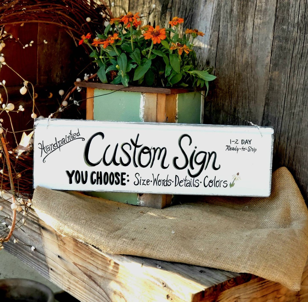 Personalized Outdoor Garden Sign: Hand-painted Custom Wood Art,the ...