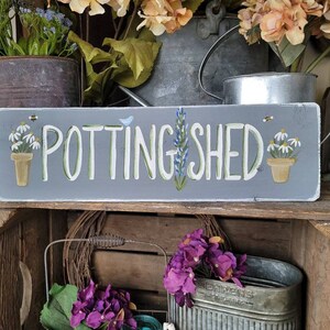 Potting Shed,garden Gift,wooden Garden Sign,rustic Garden Sign,unique ...