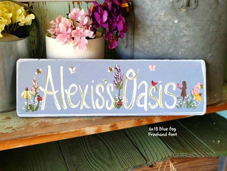 Hand-painted Custom Garden Sign: Personalized Outdoor Decor,mother's ...