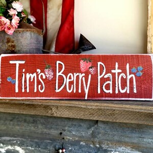 Berry Patch Sign,custom Wood Sign Outdoor,custom Wood Sign,outdoor ...