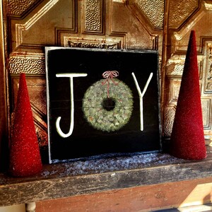 Joy Sign,christmas Decoration,rustic Christmas Sign,primitive Christmas ...