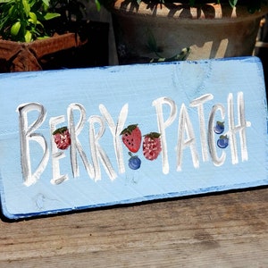 Berry Patch Sign,custom Wood Sign Outdoor,custom Wood Sign,outdoor ...