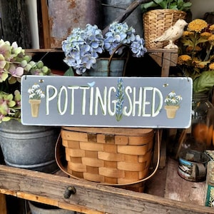 Potting Shed,garden Gift,wooden Garden Sign,rustic Garden Sign,unique ...