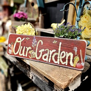 Personalized Family Name Sign: Hand Painted Reclaimed Wood Garden Decor ...