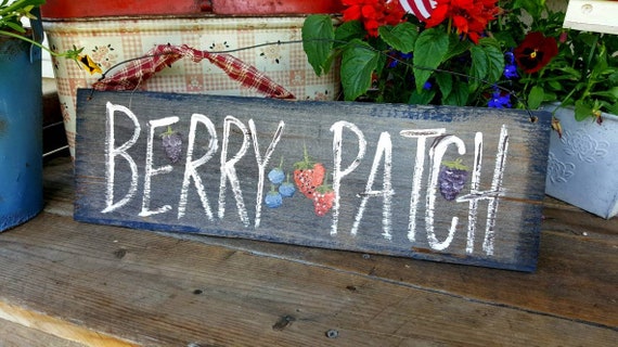 Berry Patch Signcustom Wood Sign Outdoorcustom Wood - Etsy