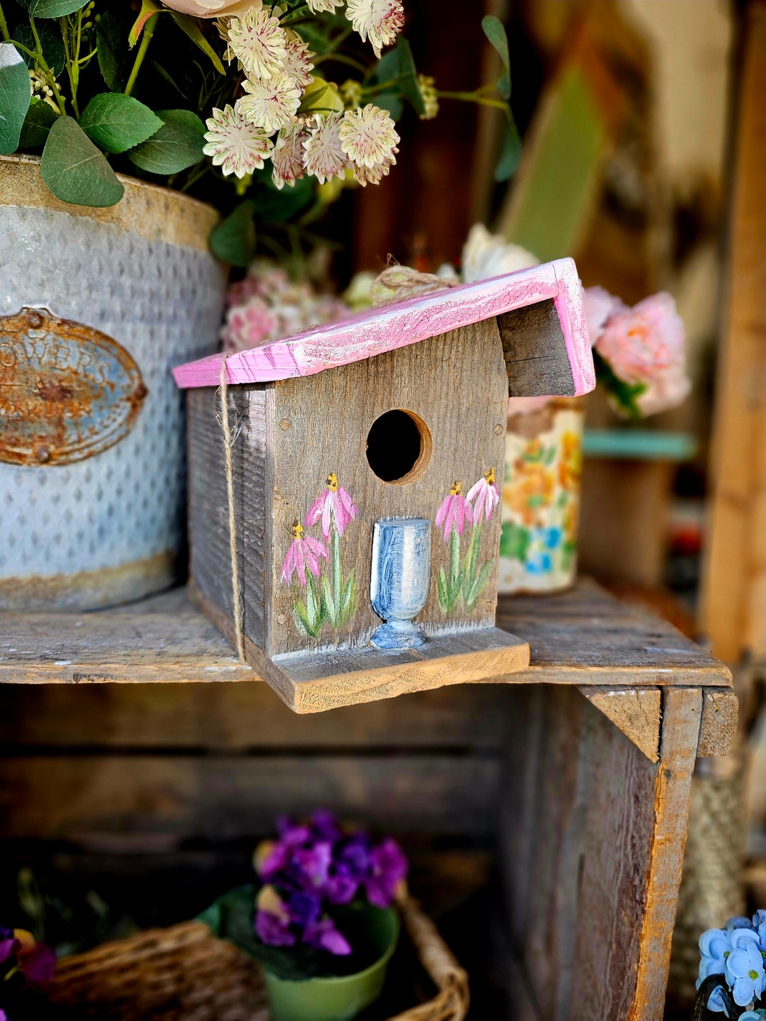 Outdoor Birdhouse-wood Birdhouse-handpainted Birdhouse-handmade ...