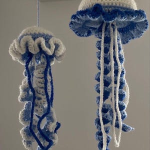 Crochet Jellyfish Hanging Decoration: Handmade - Etsy