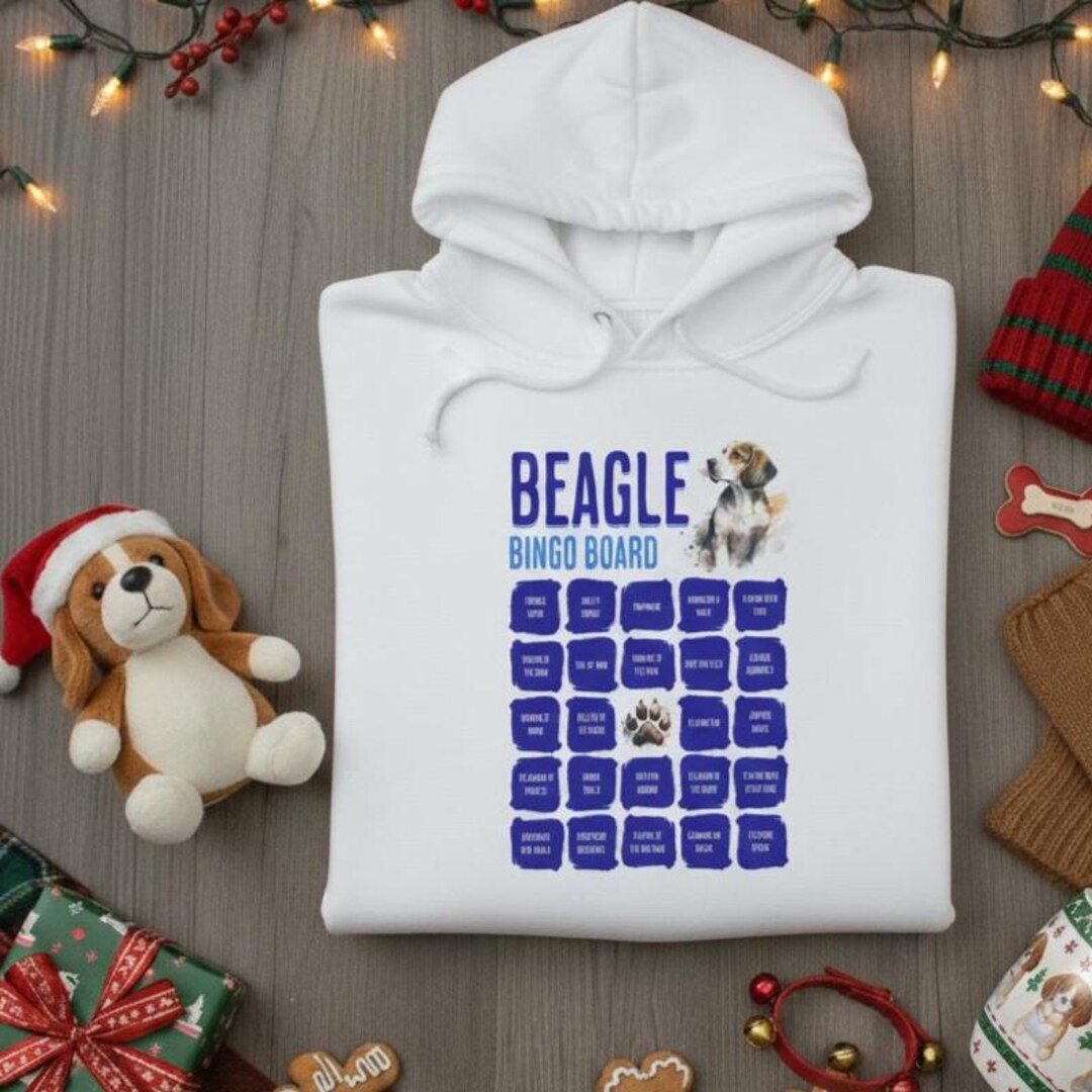 Beagle and Bingo Lover Three-panel Fleece Hoodie, Dog Parent Gift, Cozy ...