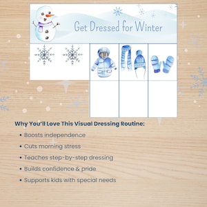 Printable Winter Dressing Routine for Kids | Visual Morning Chart ...
